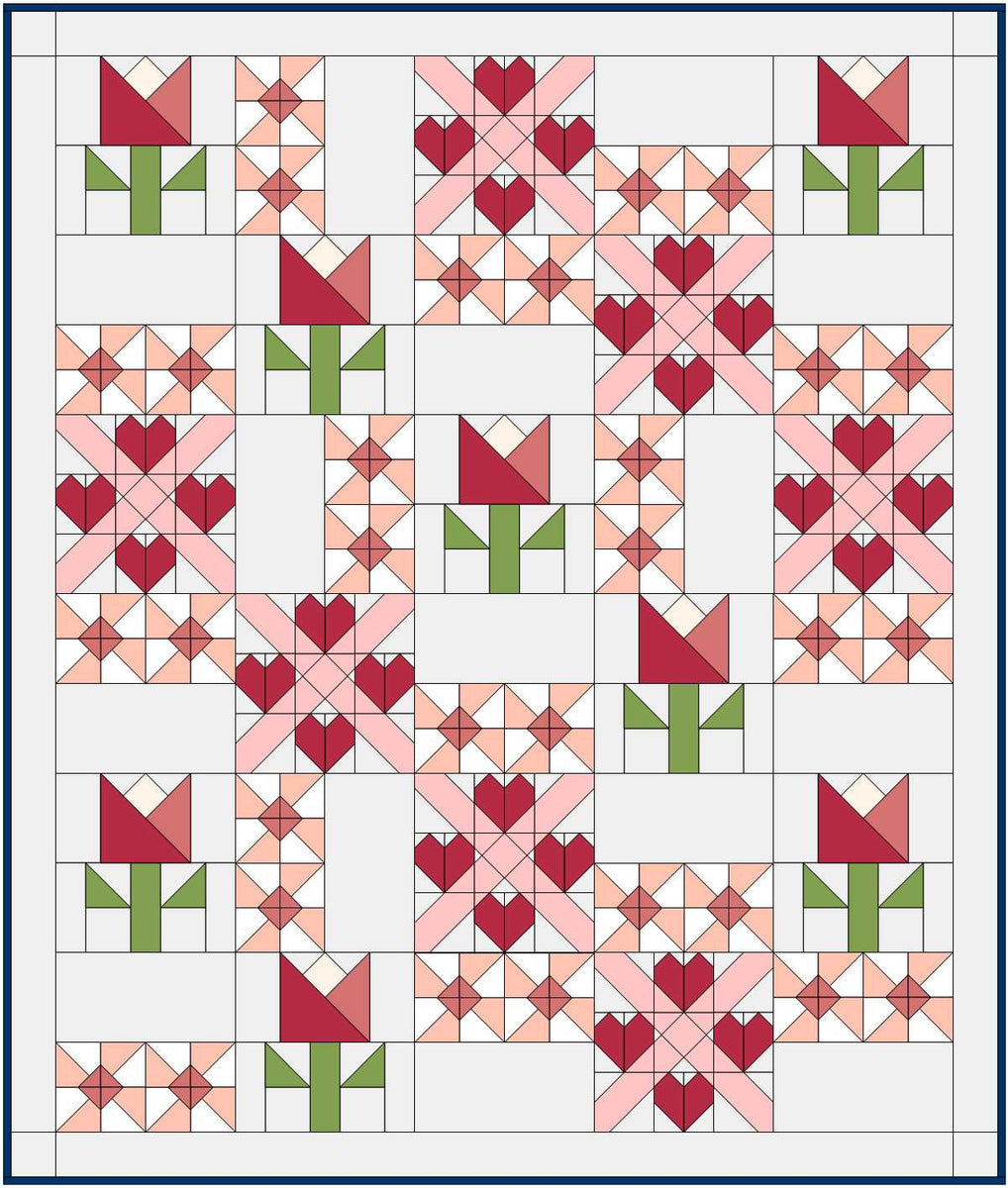 Coming Up Roses Block Printed Pattern – TheSewingLoft