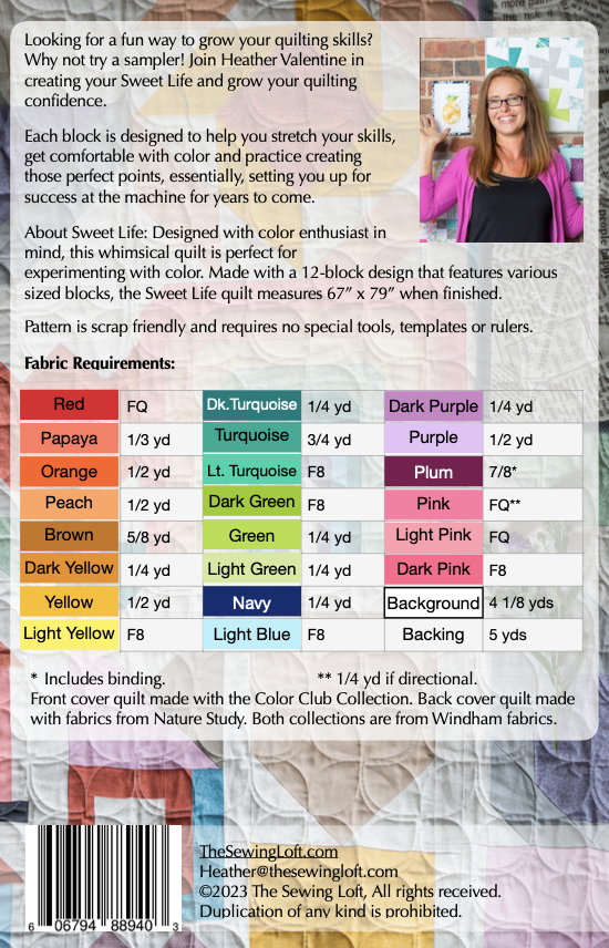 Sweet Life Sampler Pattern – TheSewingLoft