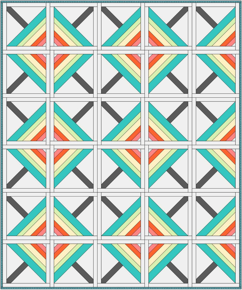 Rainy Day Umbrella Quilt Block Printed Pattern – TheSewingLoft