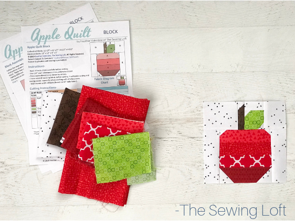 Apple Quilt Block Pattern – TheSewingLoft