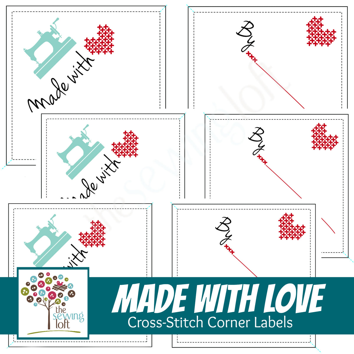Made With Love Corner Labels – TheSewingLoft