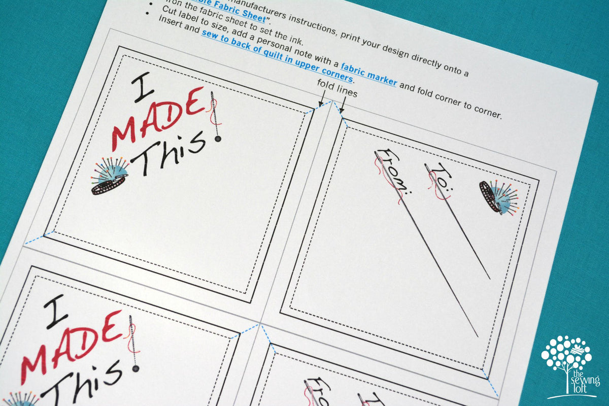 I Made This! Corner Labels – TheSewingLoft