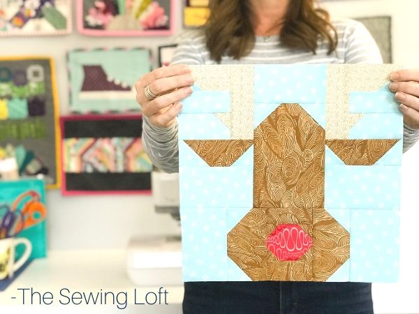 Rudolph the Reindeer Quilt Block Pattern – TheSewingLoft