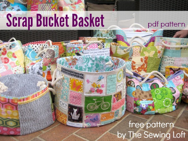 Scrap Bucket Basket Template – TheSewingLoft