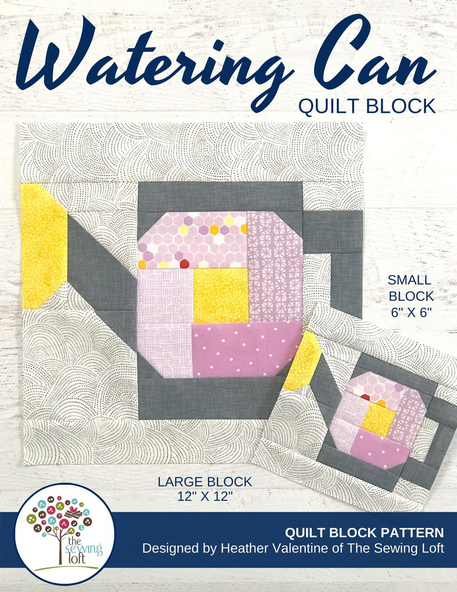 Watering Can Quilt Block Pattern – TheSewingLoft